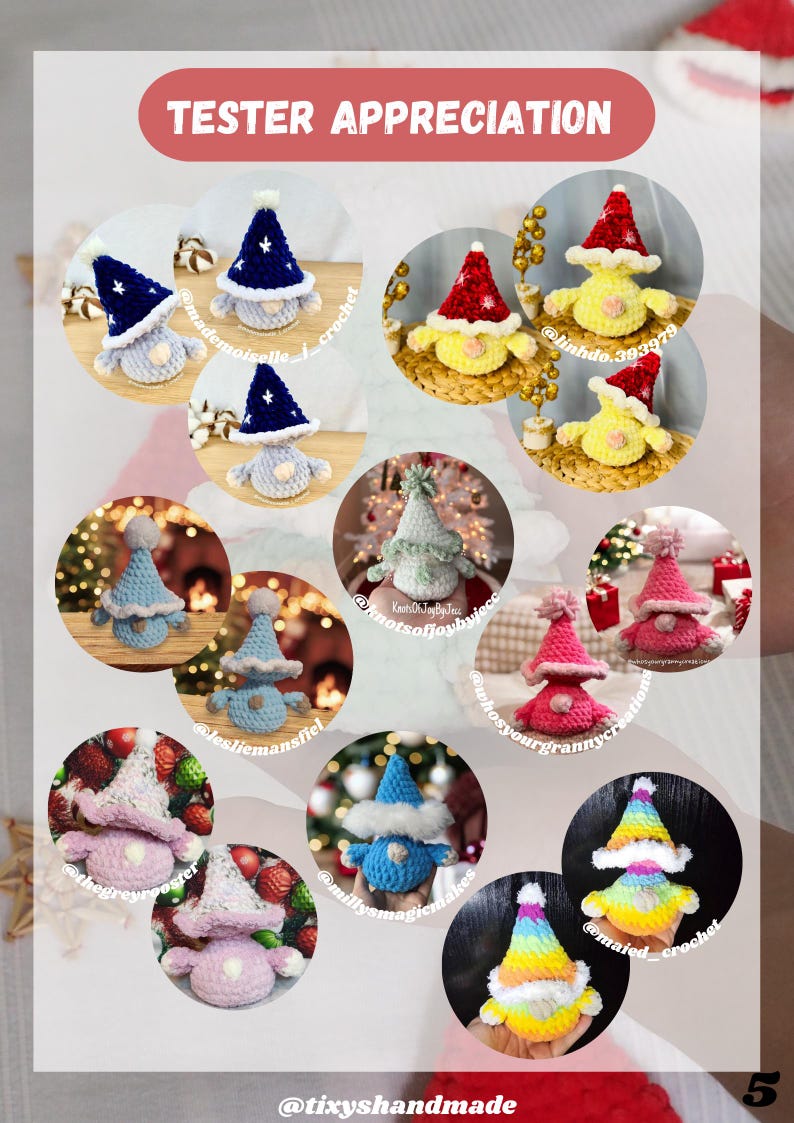 Pop Gnomes No-sew Crochet PDF Pattern PDF Download Amigurumi Crochet ...