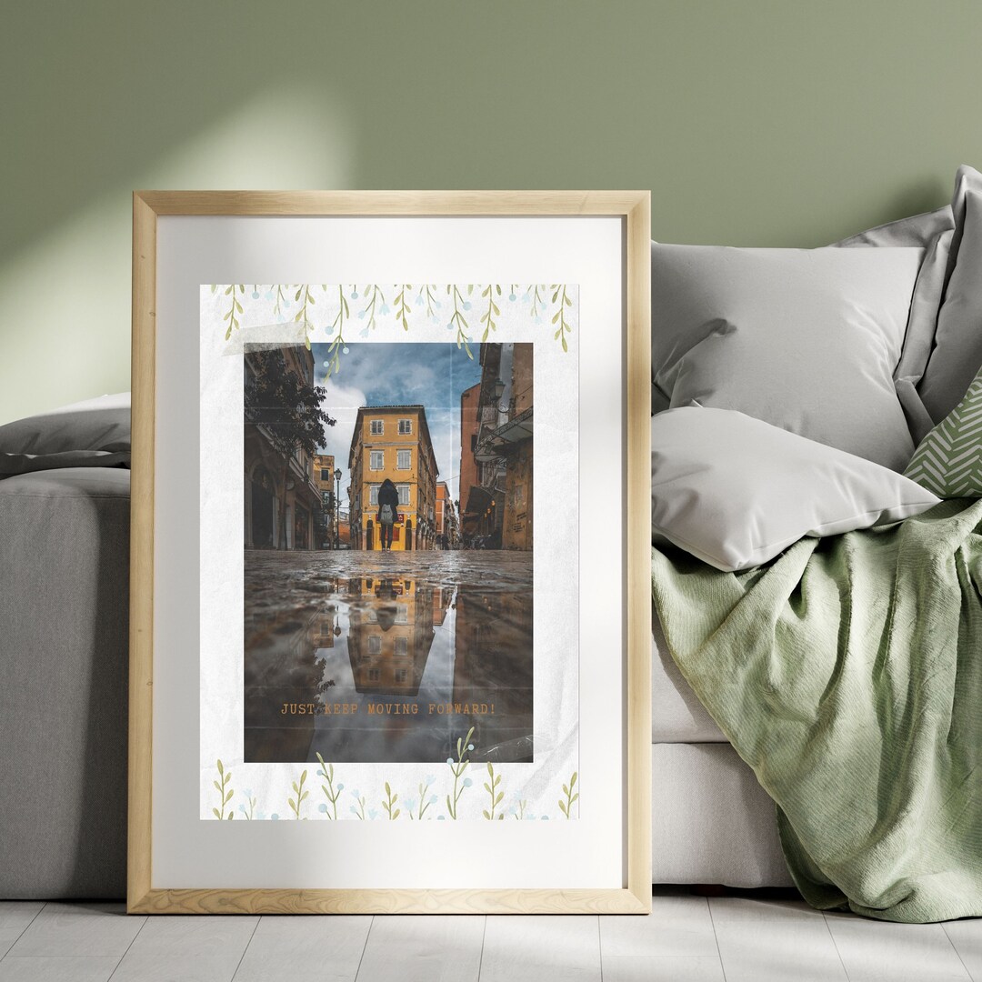 Moving Forward Wall Print, Digital Prints, Quote Wall Art, Digital ...