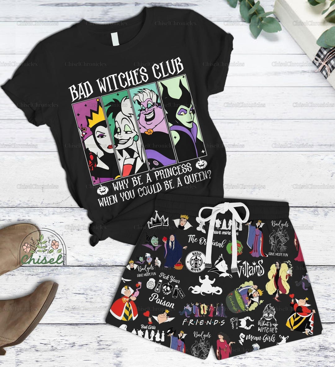 Disney Villains Pajamas, Bad Witches Shirt, Funny Villain Shorts ...