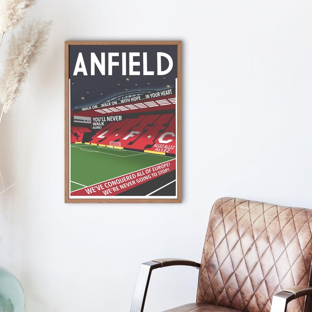 Anfield Liverpool FC Stadium Illustration - Etsy