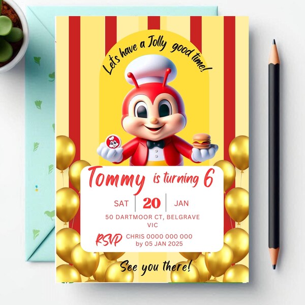 Jollibee Invitation - Etsy