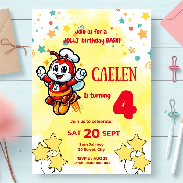 Jollibee Invitation - Etsy