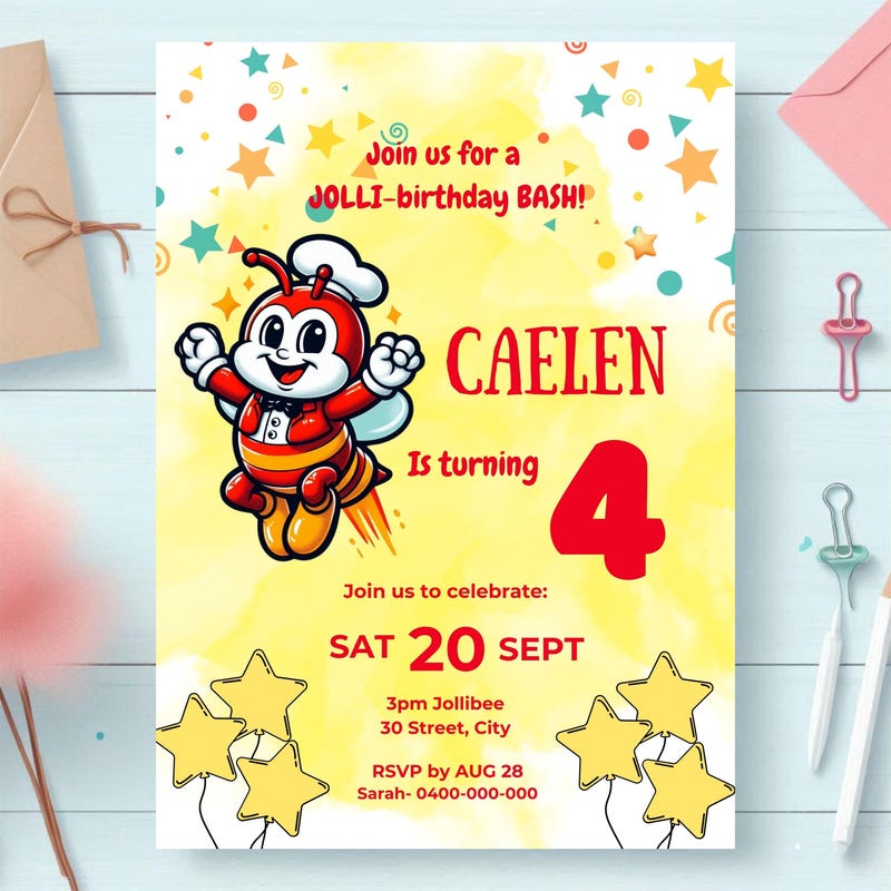 Jollibee Invitation - Etsy
