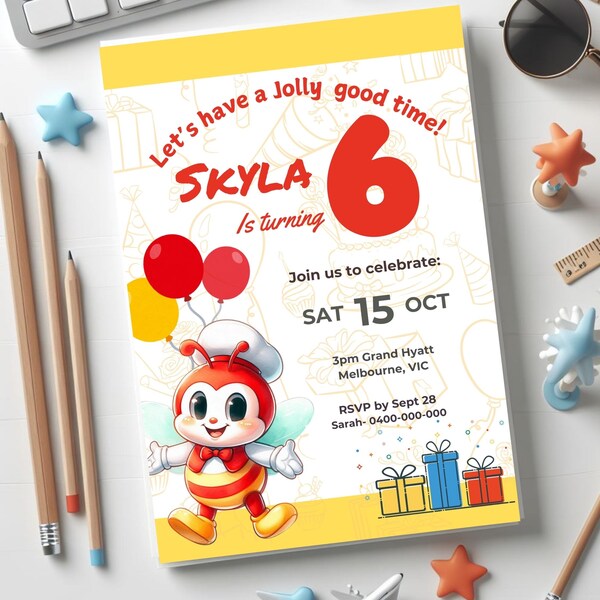Jollibee Invitation - Etsy