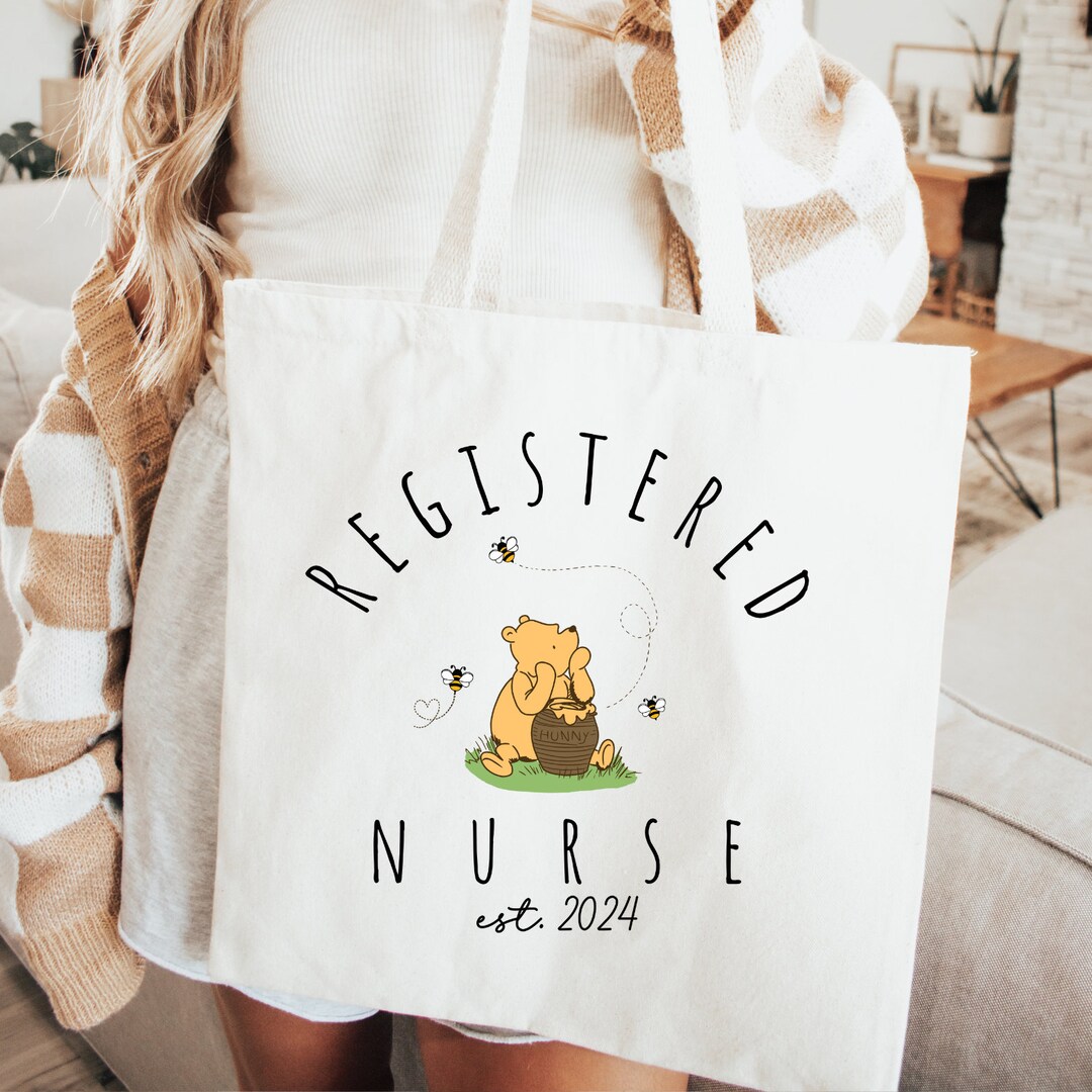 Classic Winnie the Pooh Tote Bags, Registered Nurse Graduation Gifts ...