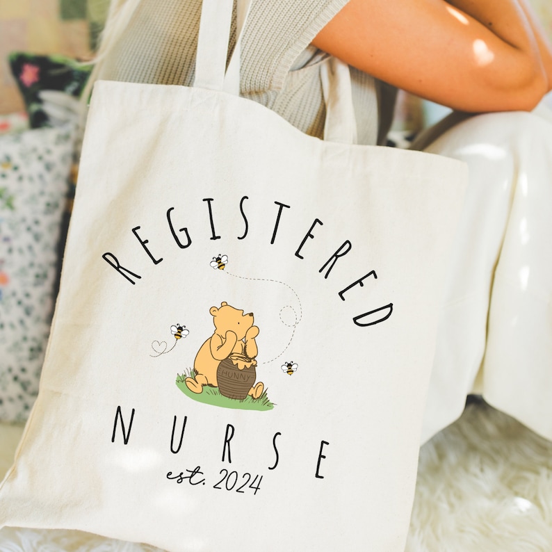 Classic Winnie the Pooh Tote Bags, Registered Nurse Graduation Gifts ...