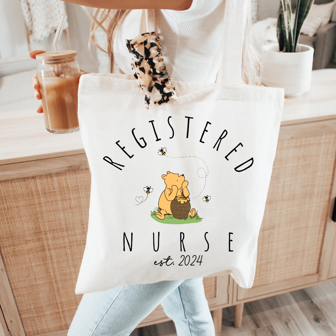 Classic Winnie the Pooh Tote Bags, Registered Nurse Graduation Gifts ...