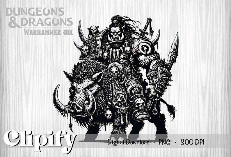 Warhammer 40k Character Clipart, Ork, Warhammer SVG, D&D Symbols, RPG ...