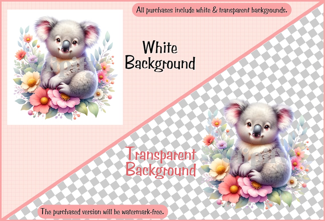 Watercolor Animal Clipart Bundle, Cute Animal Images, Animal PNG ...