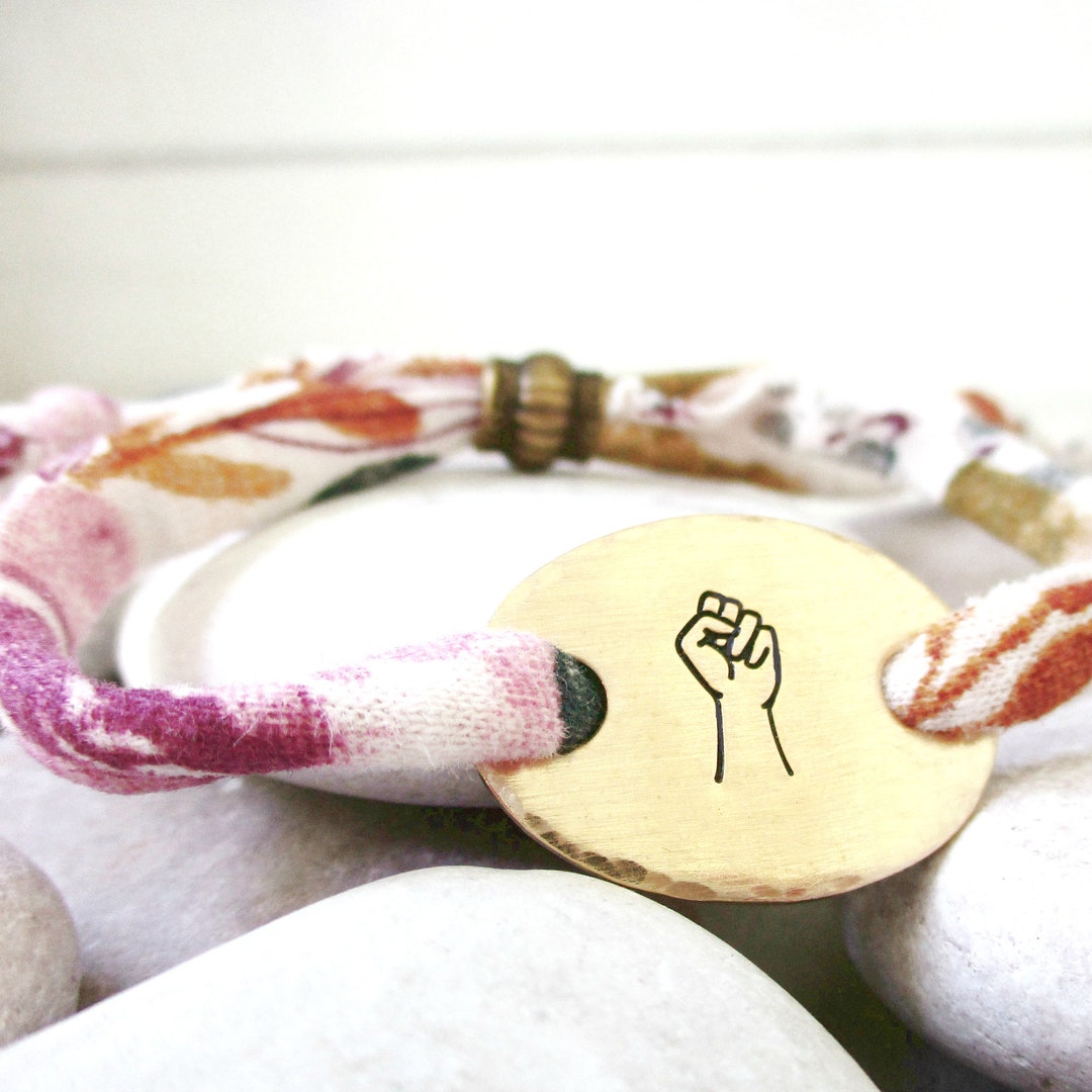 Raised Fist Bracelet, Activist Gift, Resistance, Protest, Rise Up ...