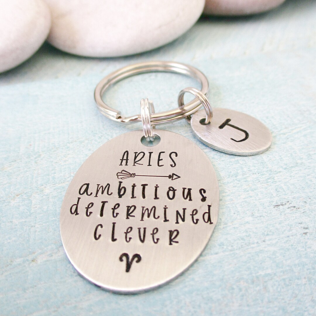 Personalized Aries Key Chain, Aries Symbol Keychain, Aries Gift, Aries ...
