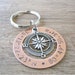 Longitude Latitude Keychain, GPS Coordinates Keychain, Alkeme or Copper ...