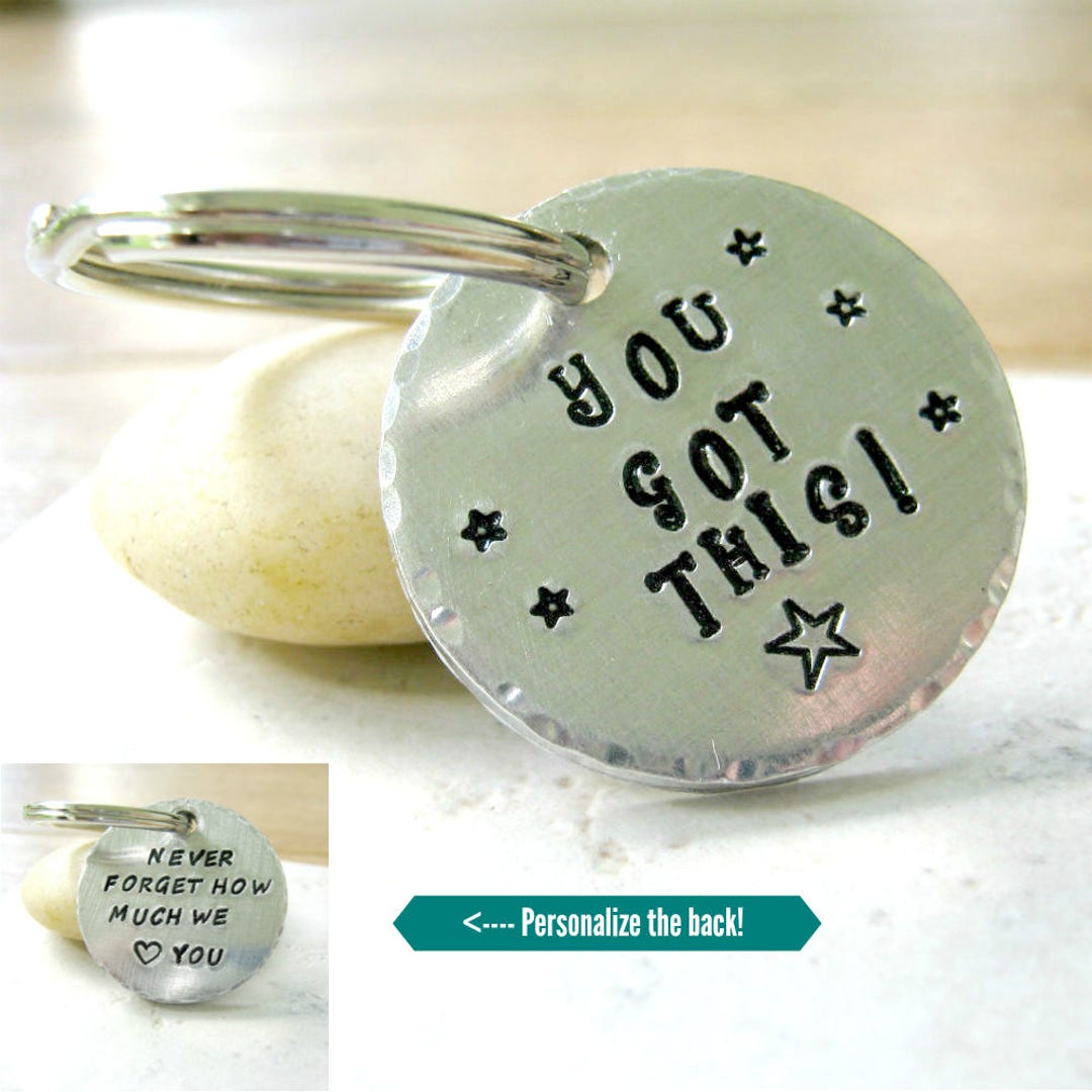 Personalized You Got This Keychain, 2 Sided, Motivational Gift ...