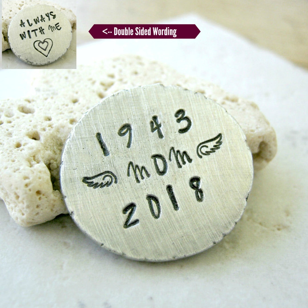 Mom Memorial Pocket Coin, Mom Remembrance Keepsake, Always With Me ...