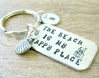 My Happy Place Keychain - Etsy