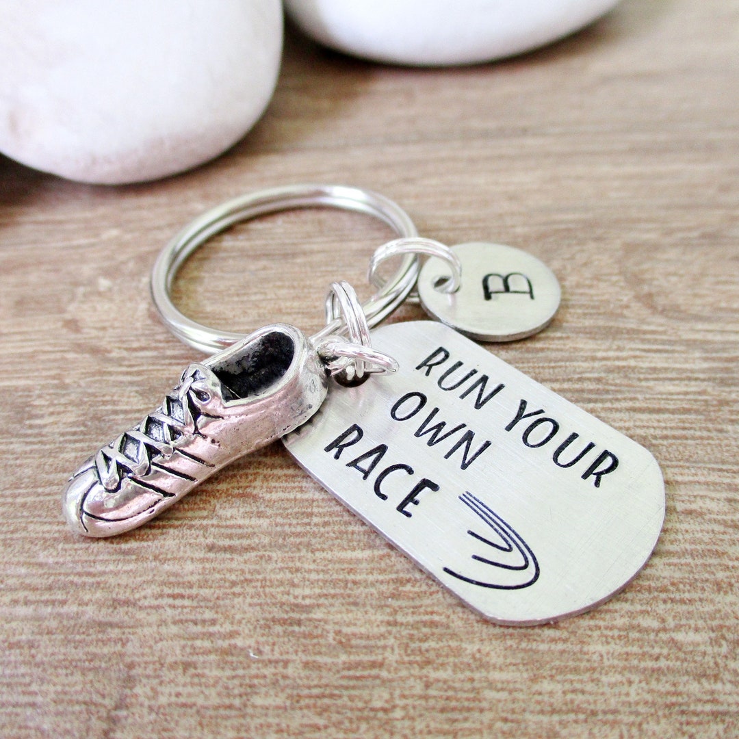 Run Your Own Race Keychain, Marathon Runner's Keychain, Runner's Gift ...