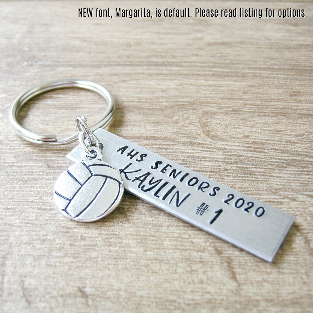 Personalized VOLLEYBALL Keychains, Bulk Options, Senior Gifts, Choose ...