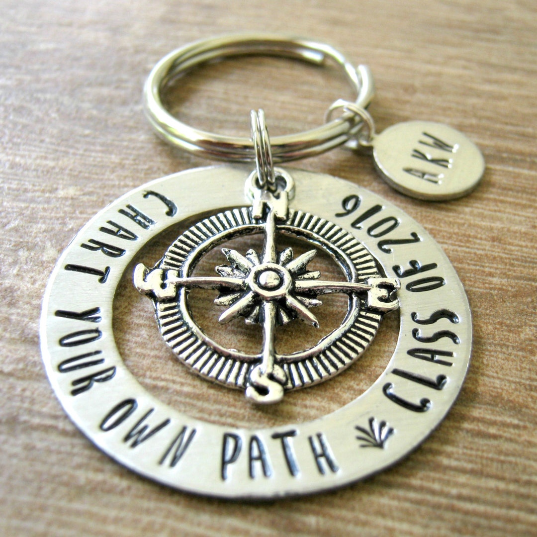 Class of 2026 Keychain, Graduation Gift, Chart Your Own Path, Compass ...