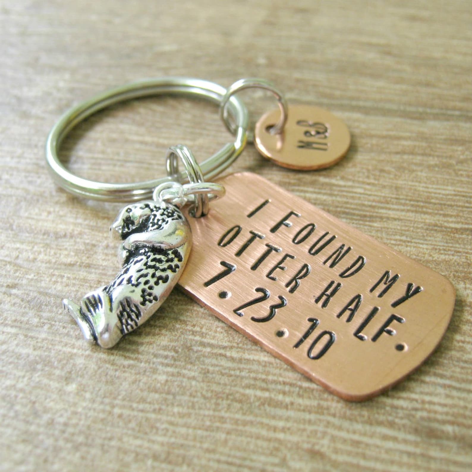 Personalized Otter Keychain I Found My Otter Half Optional - Etsy