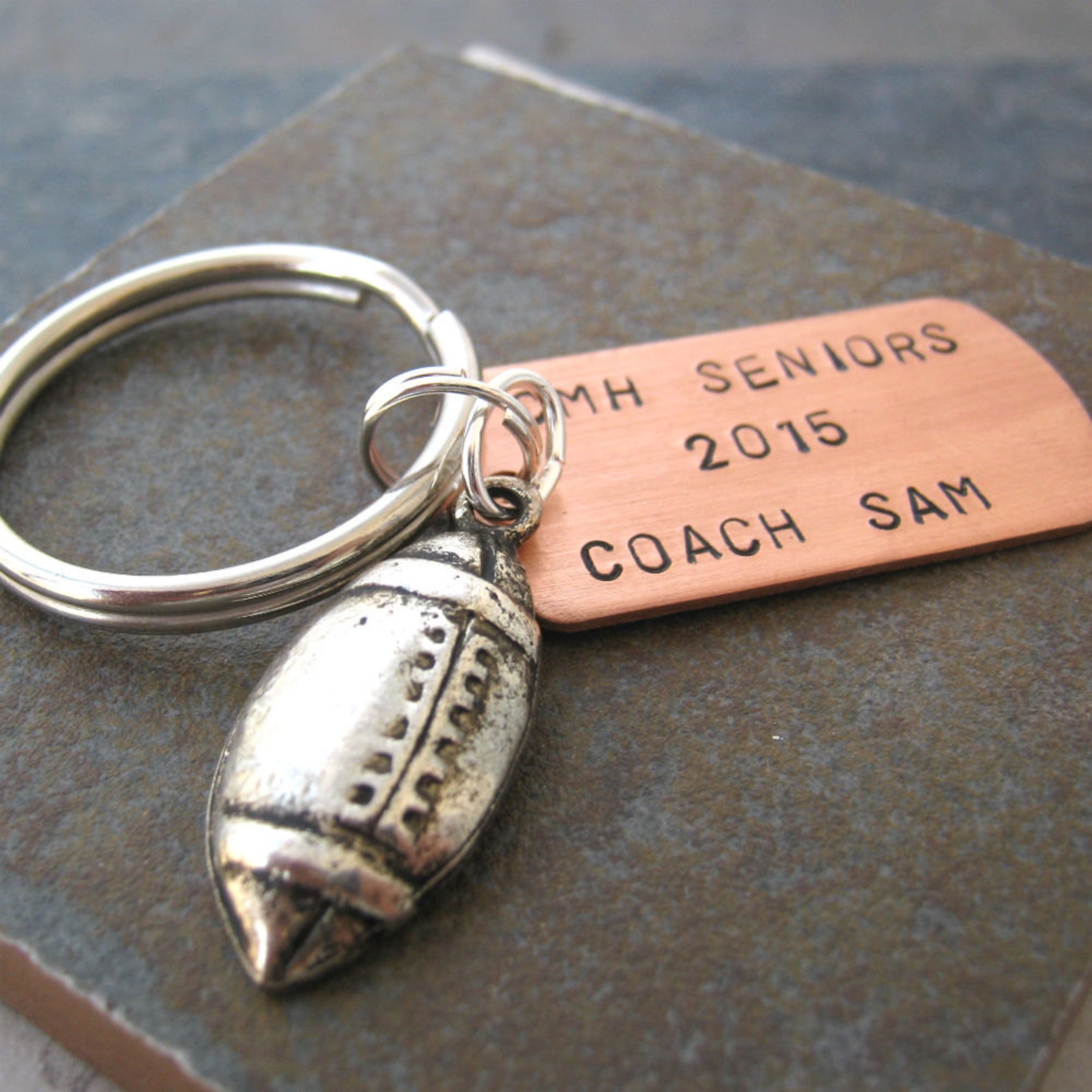 Personalized FOOTBALL Coach Keychain, Football Player, Coach Gift ...
