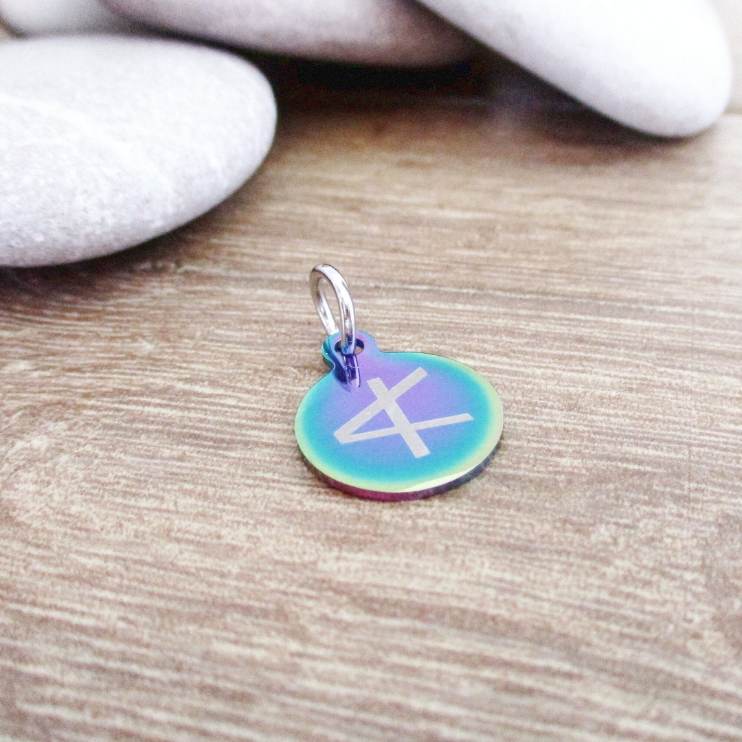 Taekook Symbol Charm, Rainbow Stainless Steel, BTS, V and Jungkook ...