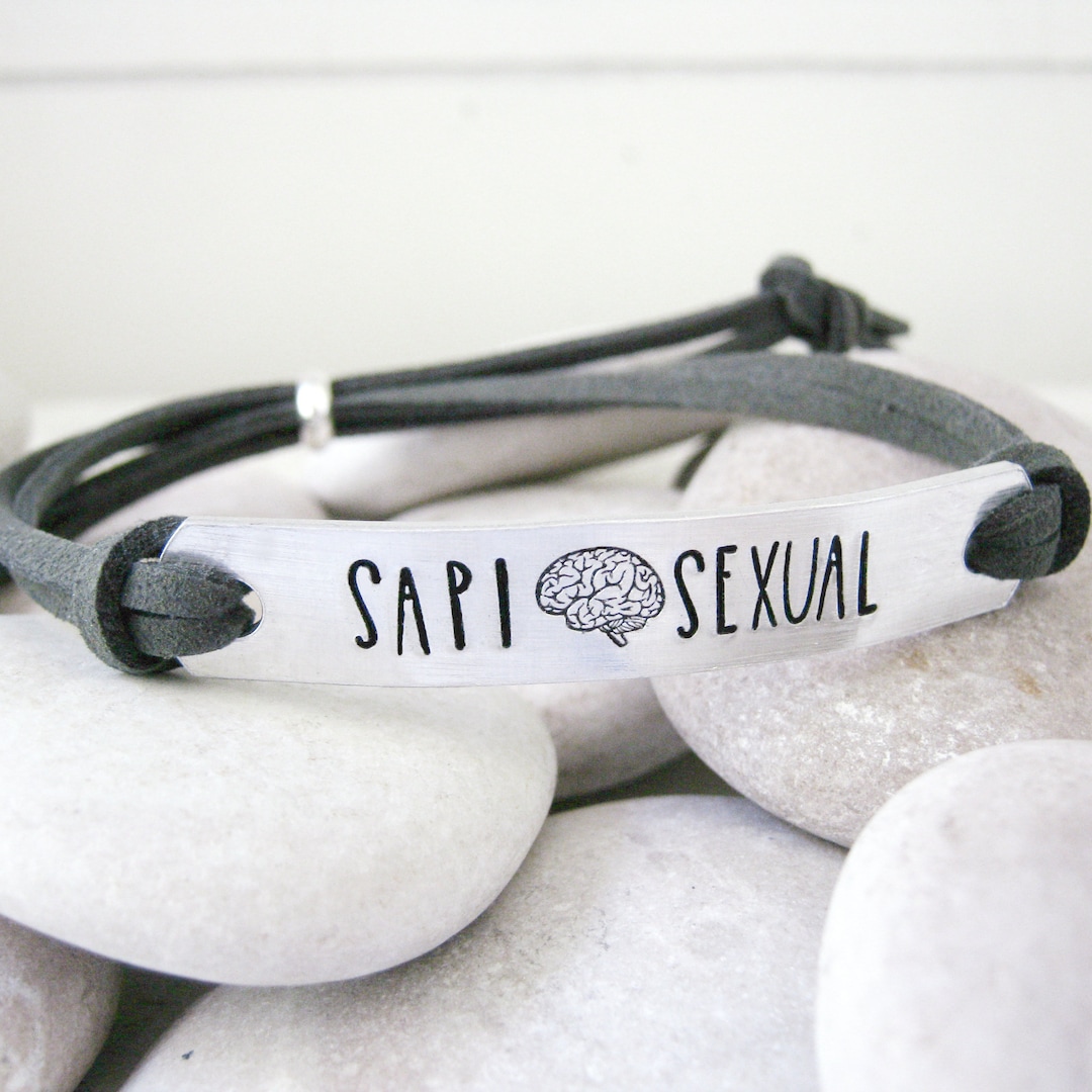 Sapiosexual Bracelet, Brain Symbol, Sapiosexual Gift, Faux Suede or ...