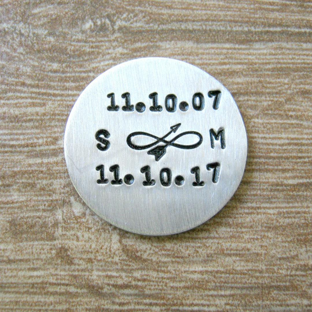 Personalized Golf Ball Marker, Anniversary Gift, Couples Initials ...