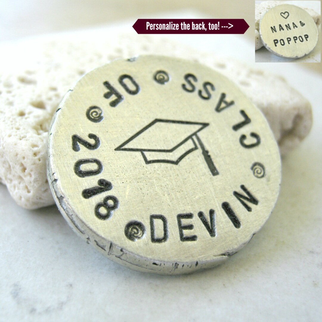 Personalized Graduation Pocket Coin, Class of 2026, Graduation Gift ...