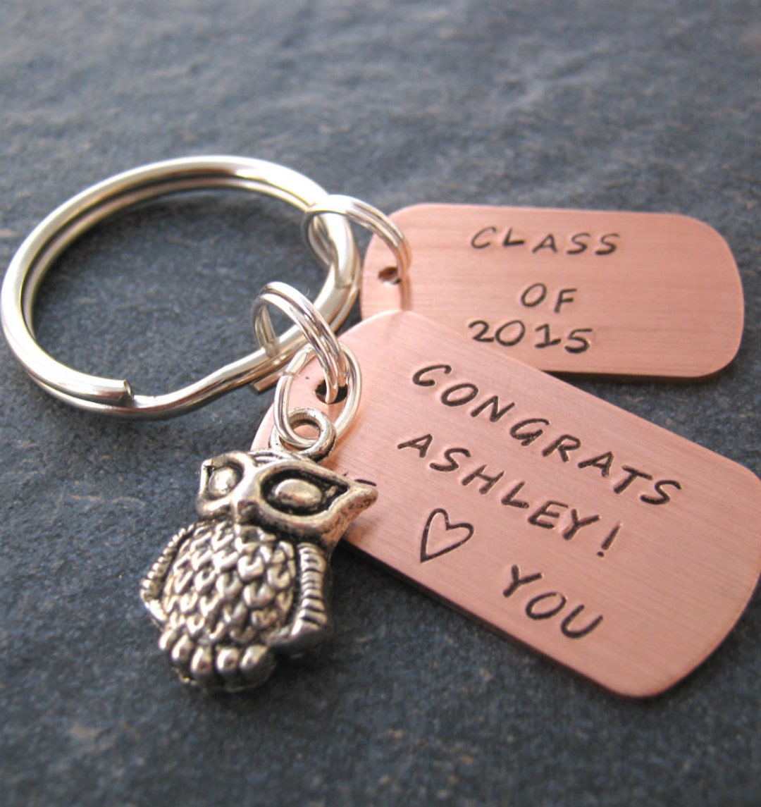 Personalized Class of 2026 Keychain, OWL Charm, Gift for the Graduate ...