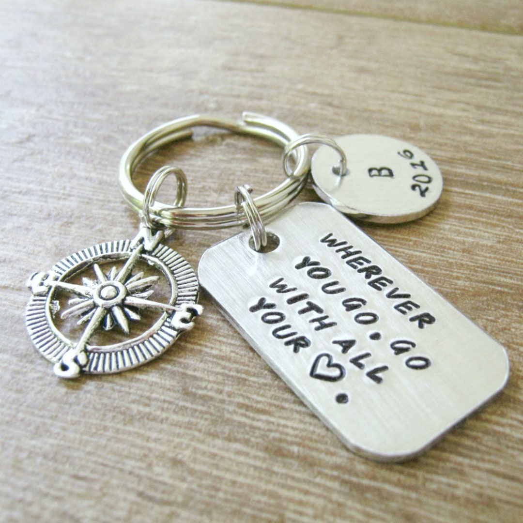 Graduation Keychain, Class of 2026, Wherever You Go Go With All Your ...