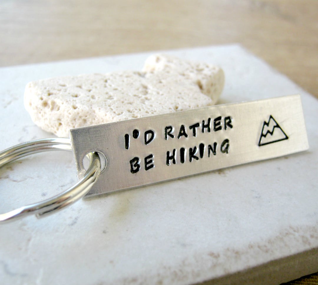 Personalized Hiking Keychain, Personalized Hiker Keychain, Mountain ...