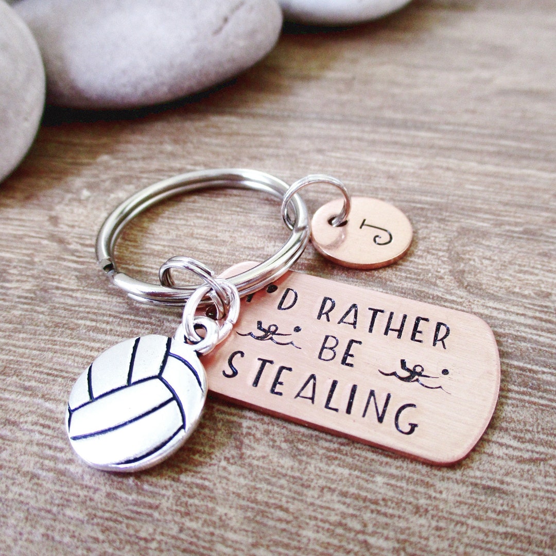 Personalized WATER POLO Keychain, I'd Rather Be Stealing, Water Polo ...