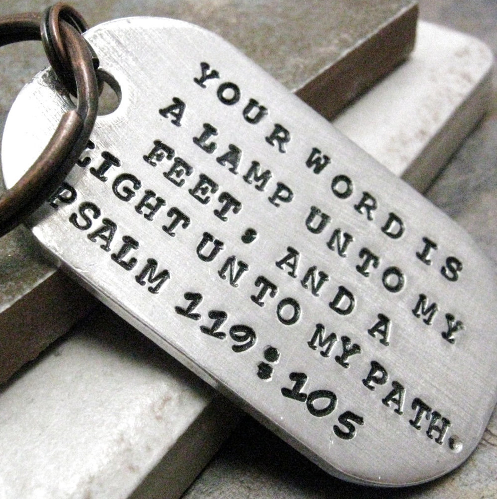 Custom Bible Verse Keychain Psalm Verse Personalized Bible | Etsy