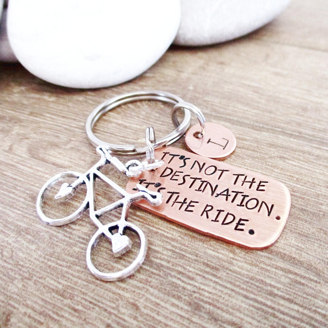 Personalized Biking Keychain With Heart Spokes, Bike Rider Gift ...