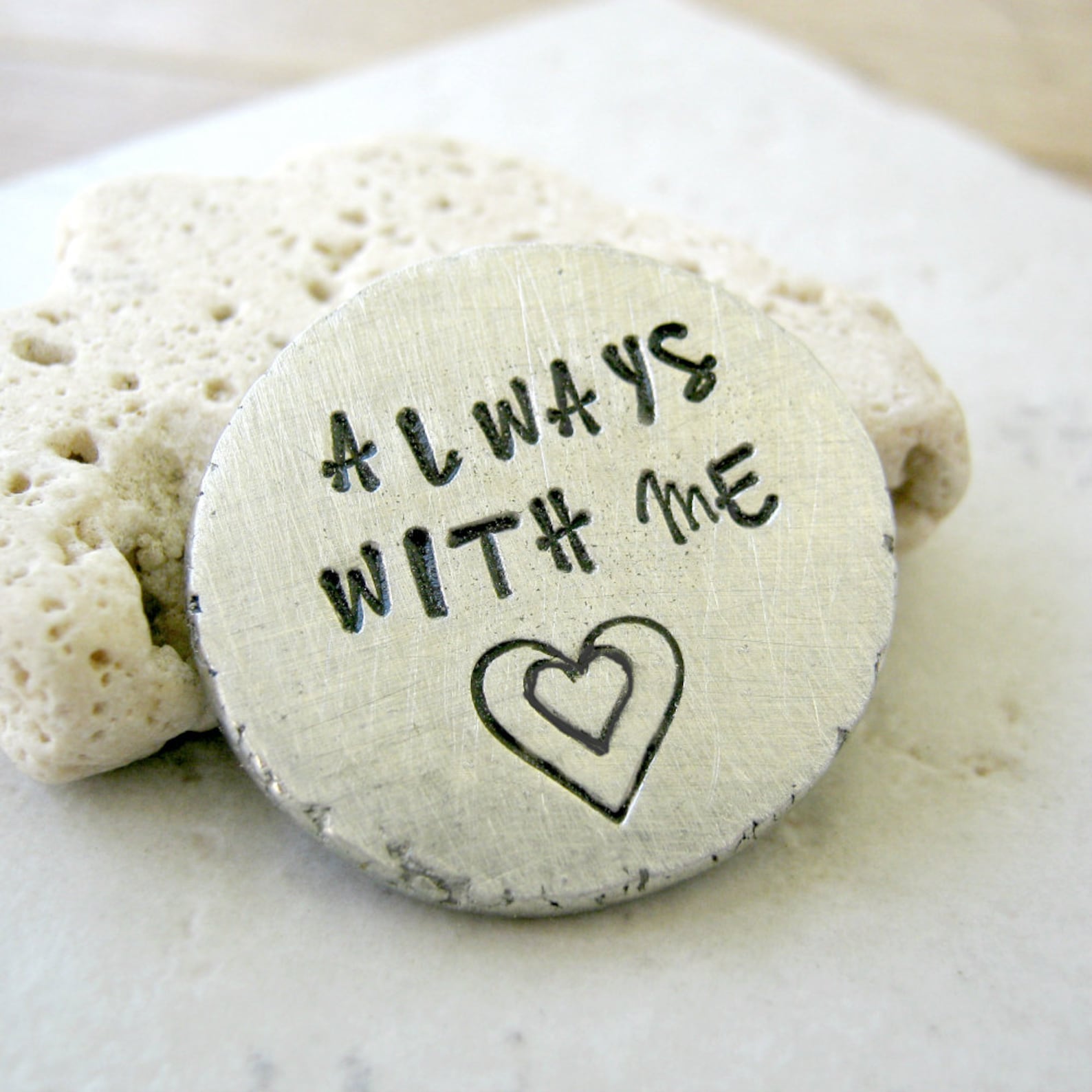 Mom Memorial Pocket Coin, Mom Remembrance Keepsake, Always With Me ...