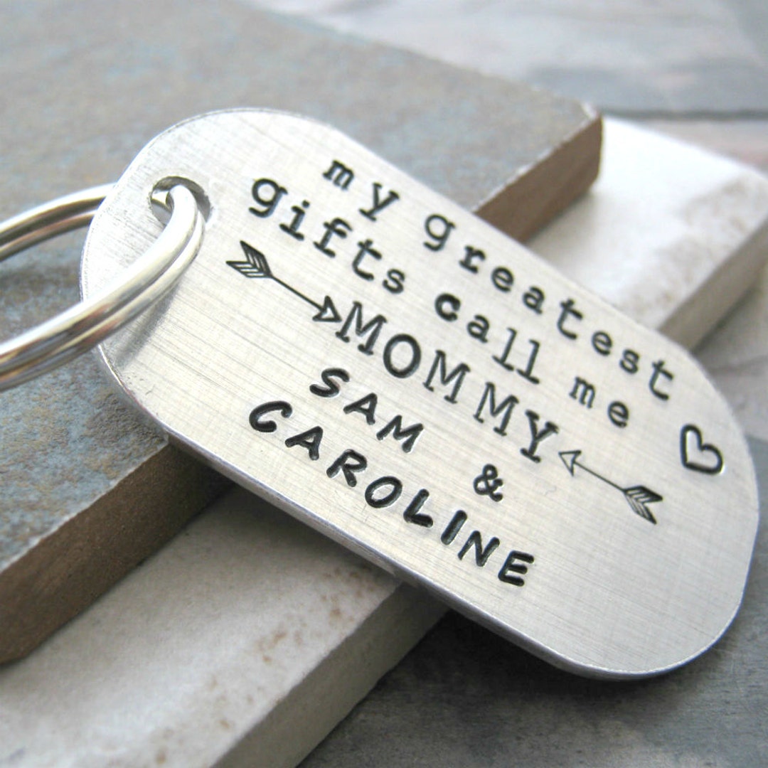 Mother's Day Keychain, My Greatest Gifts Call Me Mommy Keychain, Mom's ...