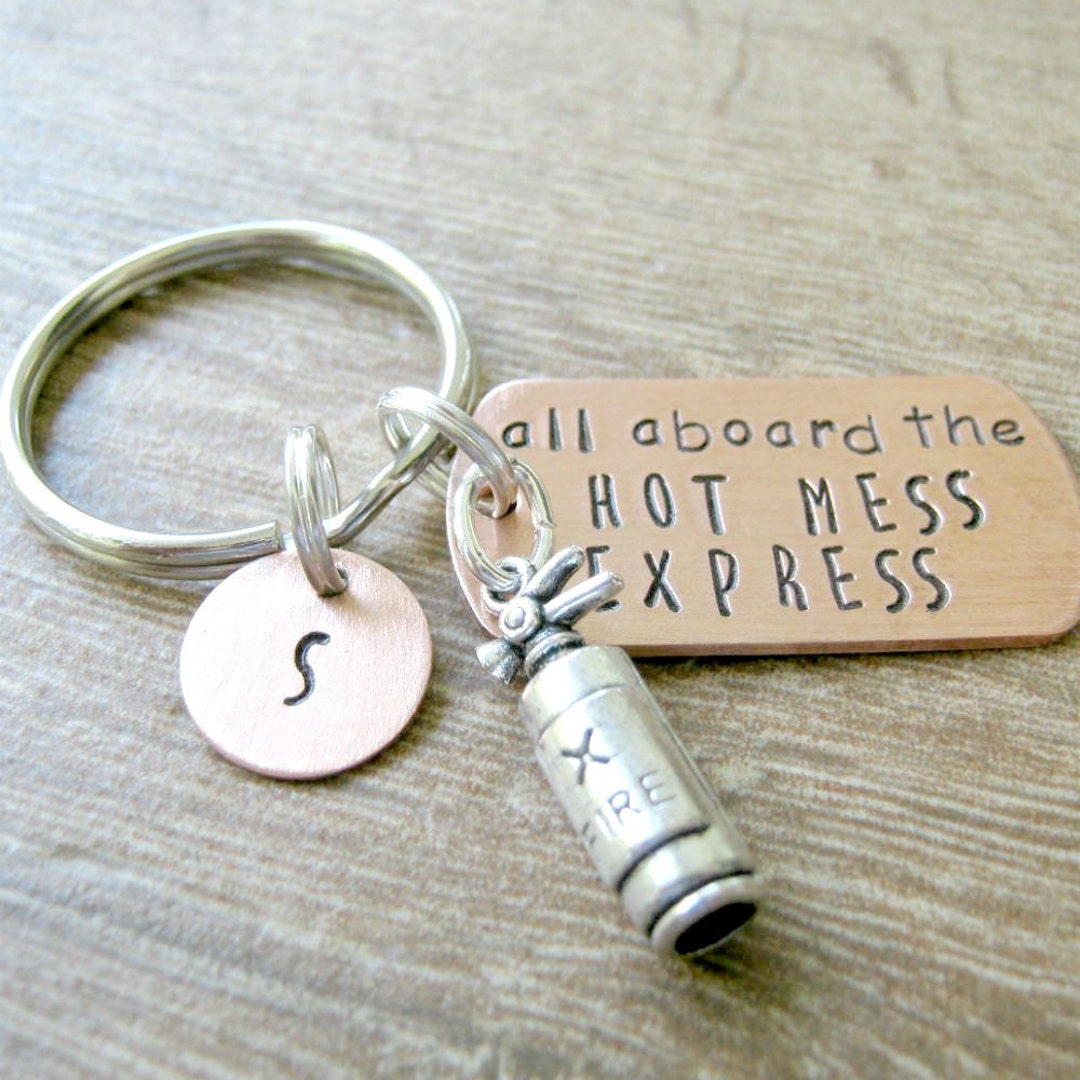 All Aboard the Hot Mess Express Keychain With Fire Extinguisher Charm ...