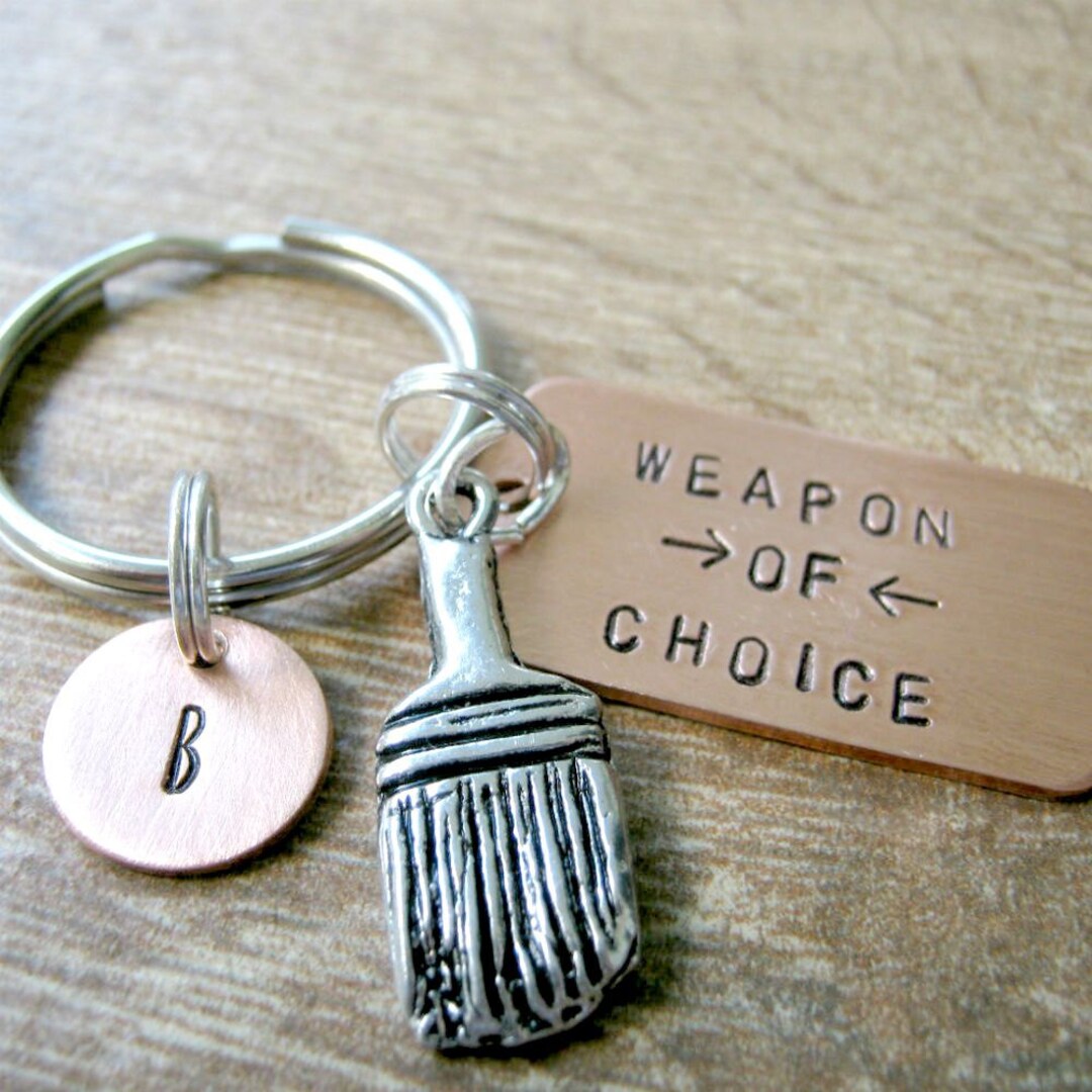 PAINTBRUSH Keychain, Artist Keychain, Gift for the Painter, Artist Gift ...