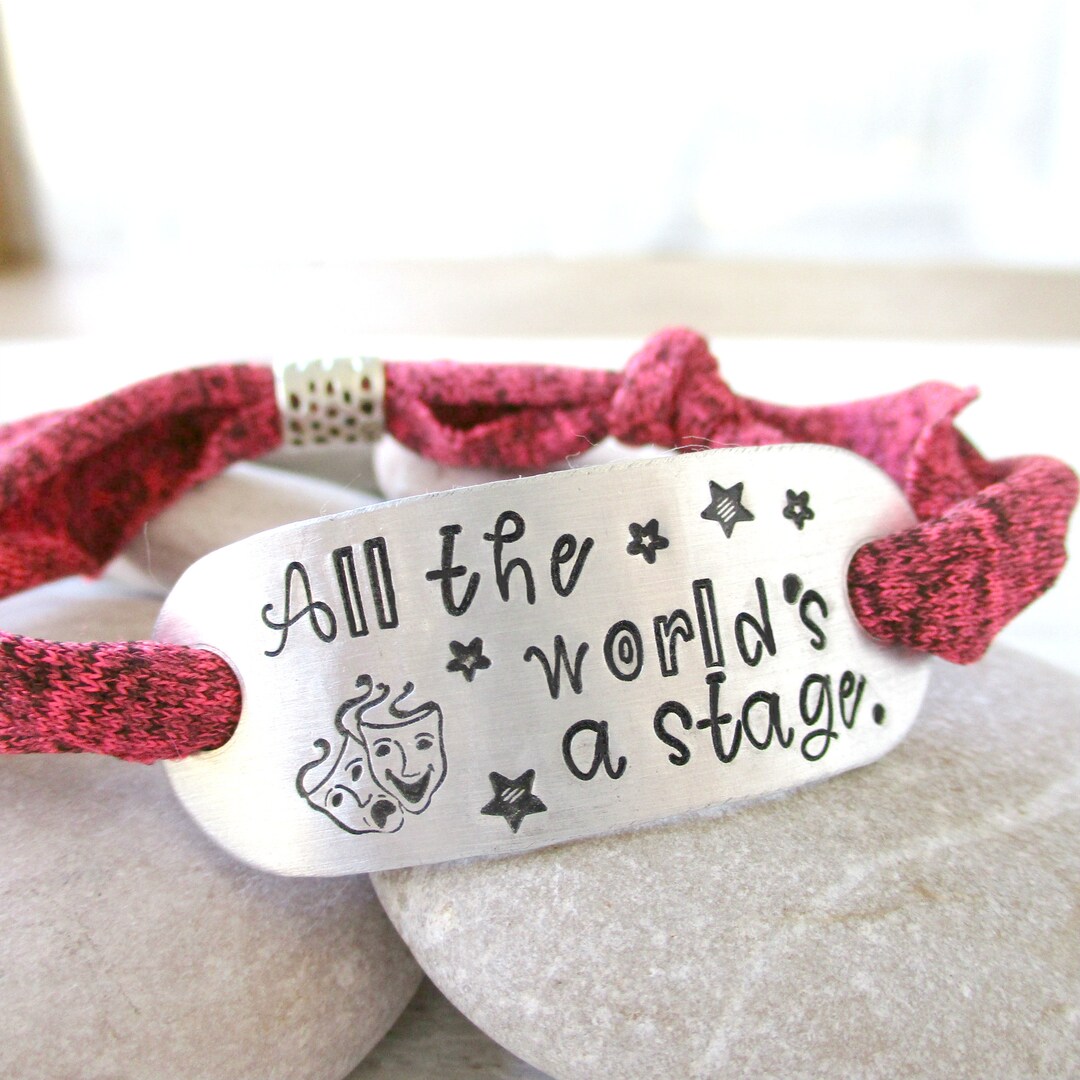 Drama Gift, All the World's A Stage Bracelet, Adjustable Soft Fabric ...