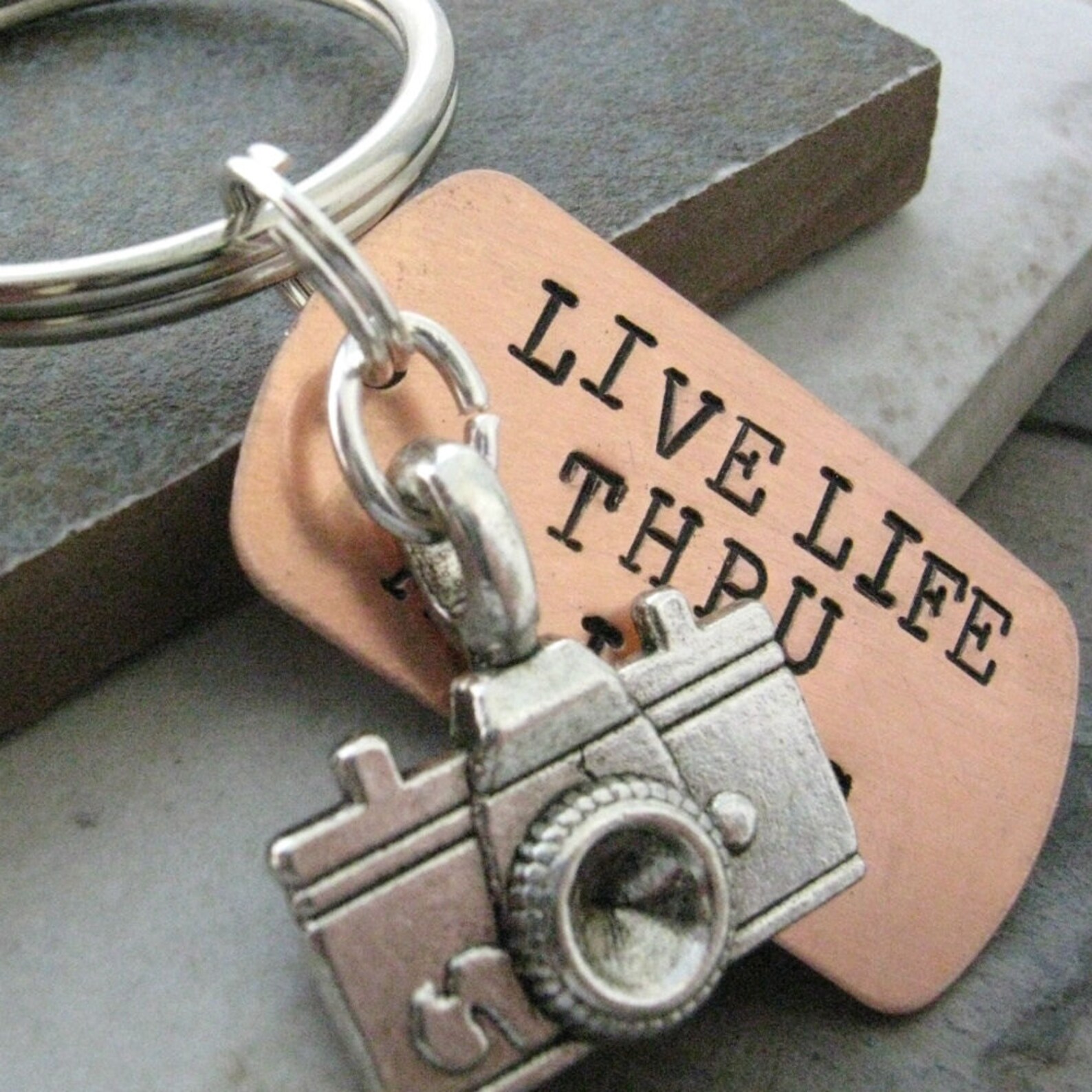 Personalized Camera Keychain Live Life Thru A Lens Wedding - Etsy