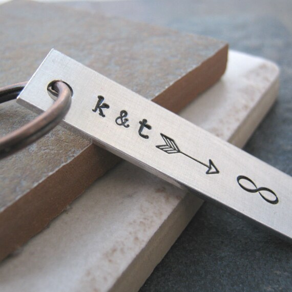 Personalized Couples Keychain Arrow Keychain Infinity - Etsy