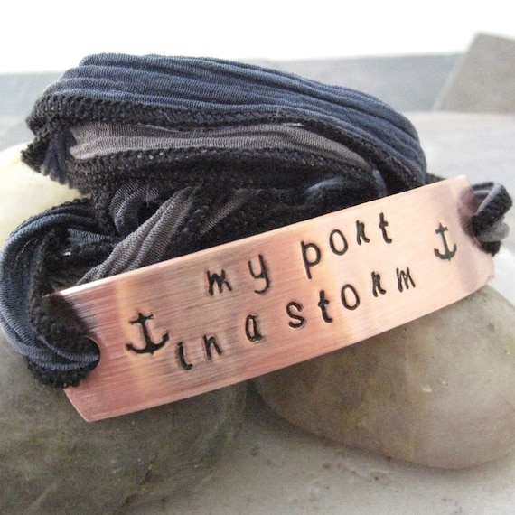 My Port in a Storm Wrap Bracelet Choose Your Silk Ribbon My | Etsy