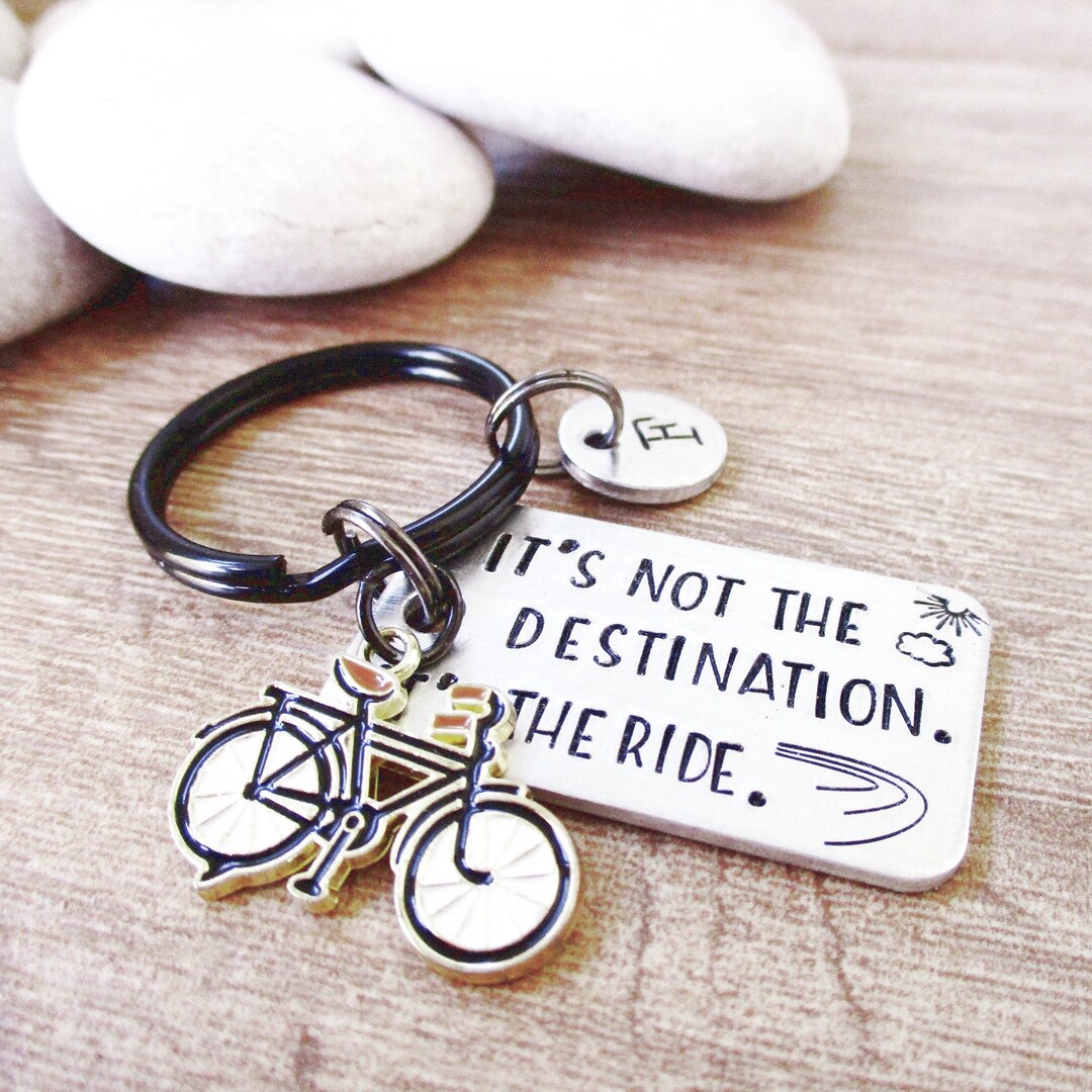 Biking Gift, Biking Keychain, It's Not the Destination, It's the Ride ...