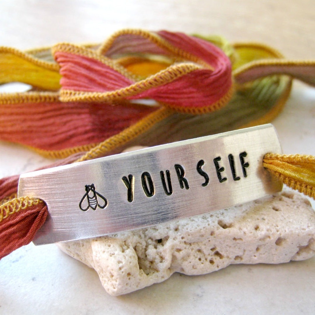 Bee Yourself Bracelet, Be Yourself Bracelet, Silk Ribbon Wrap ...