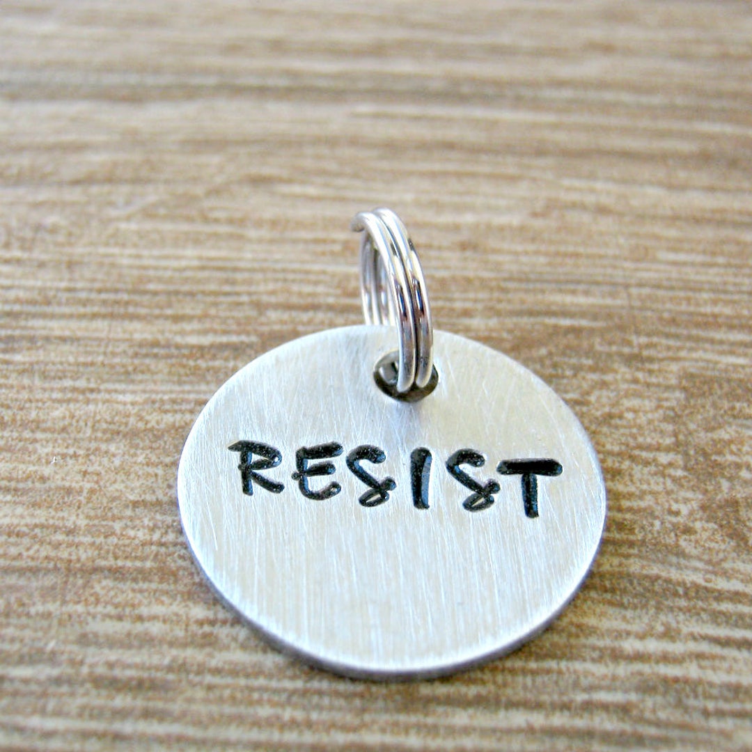 Resist Pendant, Resist Charm, Resist Disc, customize wording, hand ...