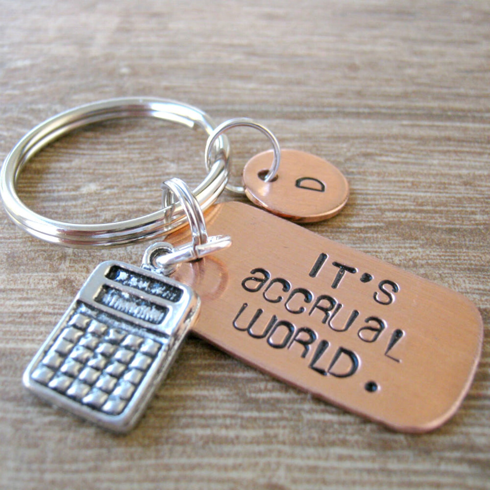 CALCULATOR Keychain, It's Accrual World Keychain, Accountant Gift ...