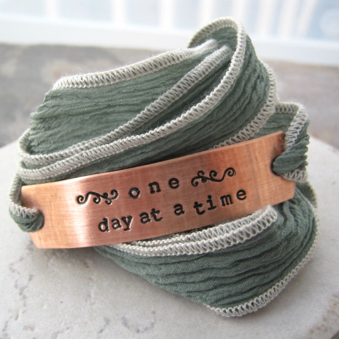 One Day at A Time Bracelet, Sobriety Bracelet, Recovery Bracelet ...