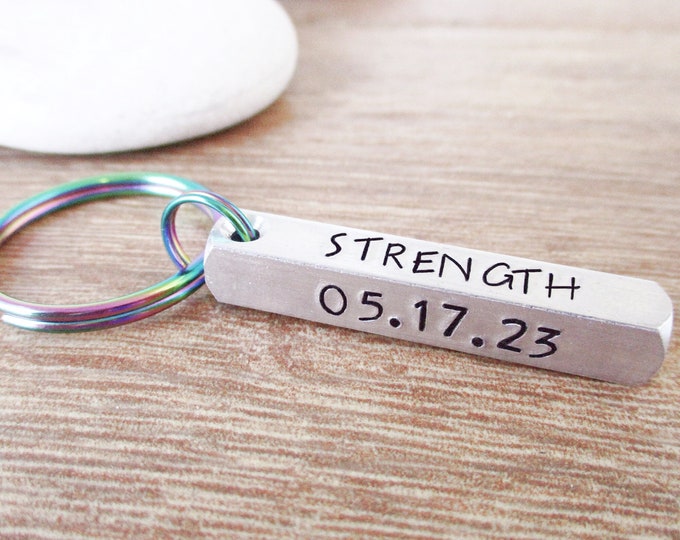 Sobriety Recovery Quote Key Chain Hand Stamped Sobriety Gift Recovery ...