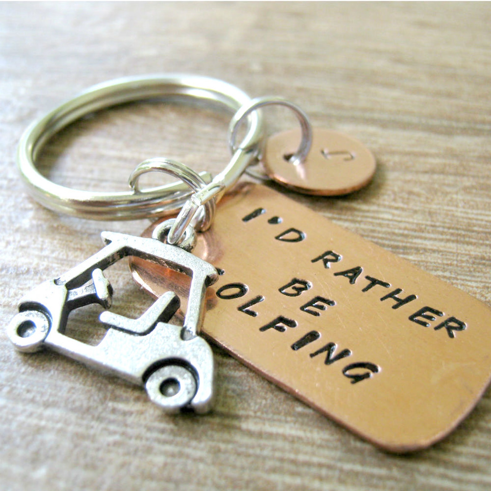 Golf Keychain Golf Cart Keychain I'd Rather Be Golfing - Etsy