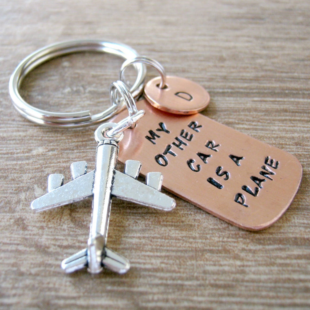 My Other Car is a Plane Keychain, Aviation Keychain, Pilot Keychain ...